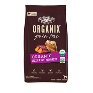 castor and pollux organix grain free dog food, chicken and sweet potato organic dog food recipe - 4 lb. bag