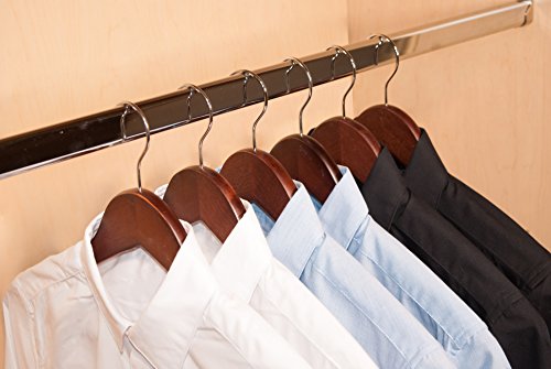 Topline Classic Wood Shirt Hangers - 10-Pack (Mahogany)