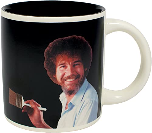 The Unemployed Philosophers Guild Ceramic Bob Ross Self-Painting Mug - in A Fun Gift Box