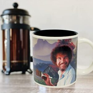 The Unemployed Philosophers Guild Ceramic Bob Ross Self-Painting Mug - in A Fun Gift Box