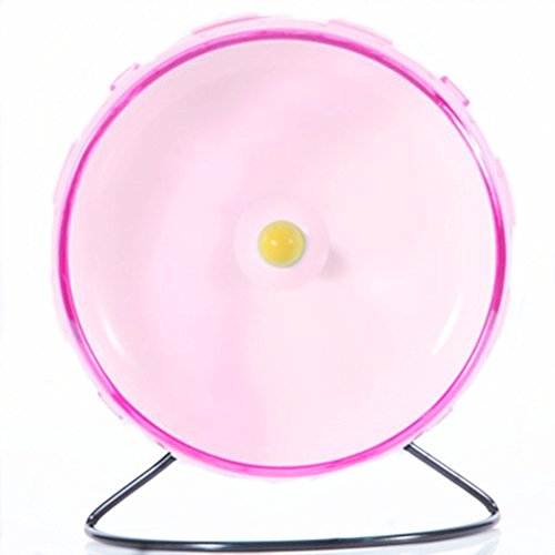 8.2 Inches Hamster Syrian Hamster Gerbil Rat Hedgehog Running Wheel Mute Exercise Wheel (Pink)