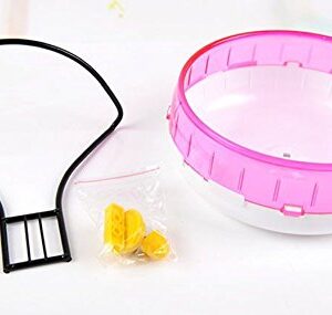 8.2 Inches Hamster Syrian Hamster Gerbil Rat Hedgehog Running Wheel Mute Exercise Wheel (Pink)