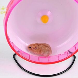 8.2 Inches Hamster Syrian Hamster Gerbil Rat Hedgehog Running Wheel Mute Exercise Wheel (Pink)