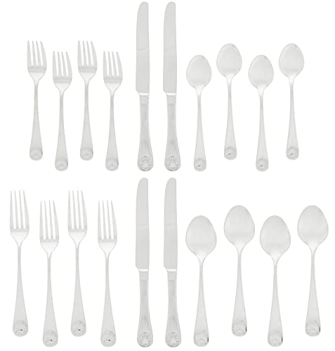 Ginkgo International 20-Piece Stainless Steel Flateware Place Setting , Service for 4