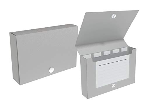 1InTheOffice Index Card Holder 3x5, Index Card Case, Assorted Colors, Holds 100 3x5 Card, (4 Pack)