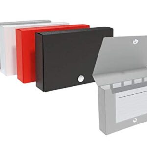 1InTheOffice Index Card Holder 3x5, Index Card Case, Assorted Colors, Holds 100 3x5 Card, (4 Pack)