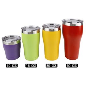 Tahoe Trails 30 oz Stainless Steel Tumbler Vacuum Insulated Double Wall Travel Cup With Lid, Mango 69-235-1002