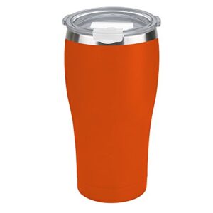 tahoe trails trails stainless steel tumbler vacuum insulated double wall travel cup with lid, red orange 30oz