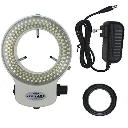 Generic LED-144W-ZK White Adjustable 144 LED Ring Light Illuminator for Stereo Microscope