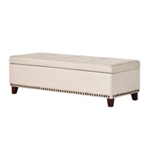 christopher knight home gavin fabric storage ottoman, beige