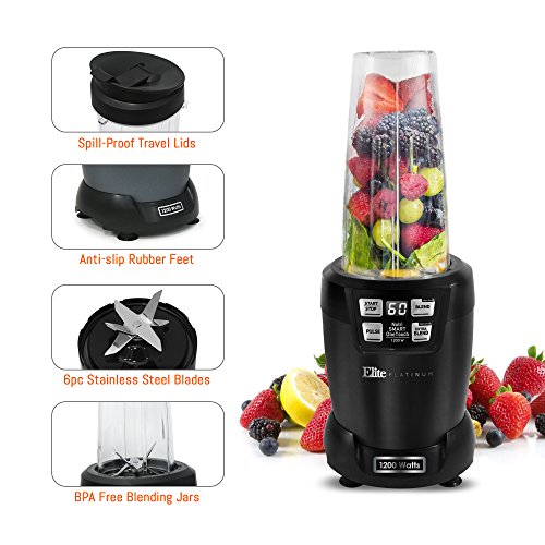 Elite Platinum EPB-5455 Nutri-Blender, Black