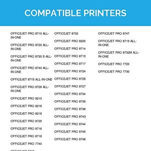 LD Products Compatible Replacements for HP 952XL Ink Cartridges 952 XL HY (4 Pack - Black) Compatible with OfficeJet 7740, 8702, 8715 and OfficeJet Pro 7740, 8210, 8216, 8218, 8710, 8714, 8716