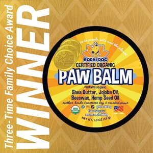 Organic Paw Balm for Dogs & Cats | All Natural Soothing & Healing for Dry Cracking Rough Pet Skin | Protect & Restore Cracked and Chapped Dog Paws & Pads | Better Than Paw Wax (Paw Balm, 2 oz)