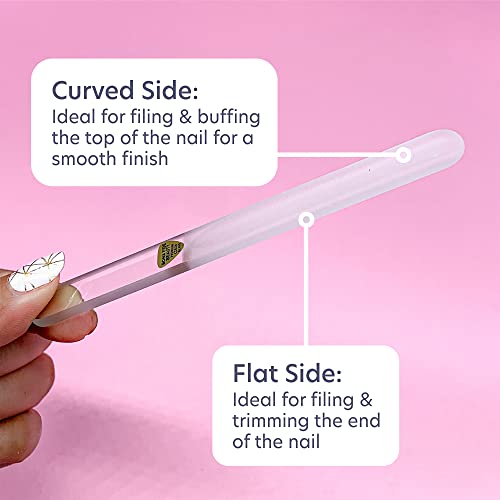 Small Dog Nail File Paw Grooming, Trimming & Shaping, Gentle, Painless Pet Nail Filer for Claws & Paws, Ideal for Small Dogs, Cats, Birds - Premium Czech Glass Bona Fide Beauty