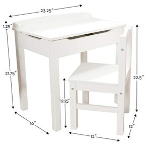 Melissa & Doug Wooden Lift-Top Desk & Chair - White