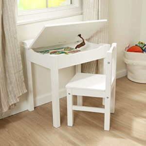 Melissa & Doug Wooden Lift-Top Desk & Chair - White