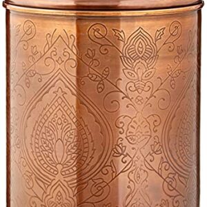 Old Dutch "Tangier Etched Canisters, Antique Copper