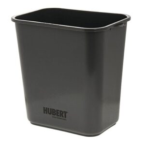 hubert® trash can 28 quart grey plastic - 14 1/2 l x 10 1/2 w x 15 1/2 h