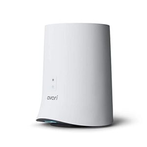 avari 600 tabletop personal air purifier with electrostatic charged filter (better than hepa) filters pollen, smoke, mold, dust, pet dander - white