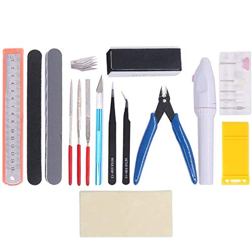 Rustark 16Pcs Basic Model Tools Set Modeler Building Kit for Gundam Car Model Assemble Building