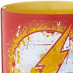 Silver Buffalo DC Comics Flash Splatter Paint Logo Ceramic Mug, 14 Ounces