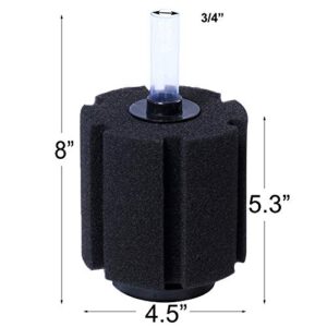 AQUANEAT Aquarium Bio Sponge Filter Breeding Fry Betta Shrimp Nano Fish Tank (Large up to 60Gal)