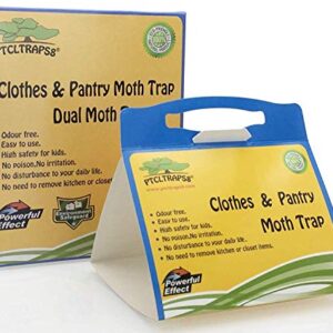 Dual Moth Traps for Clothes and Pantry Highly Effective All-Around Moth Traps,Pro Cloest Essentials Get Rid of Wool Moths with Natural Safe and Odor-Free Dual Premium Pheromone