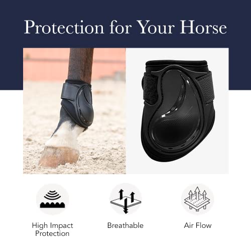 LeMieux Derby Fetlock Horse Boots - Protective Gear and Training Equipment - Equine Boots, Wraps & Accessories - Black - Large