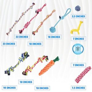 Pacific Pups Products for Dogs - Dog Toys for Aggressive Chewers, 11 Heavy Duty Dog Chew Toys for Aggressive Chewers, Cotton Puppy Chew Toys for Teething, Dogs Toys, Benefits Non-Profit Dog Rescue