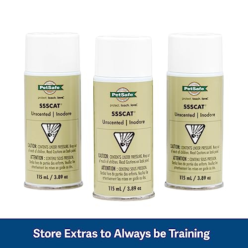 PetSafe SSSCAT Spray Replacement Can Only – Use with SSSCAT Spray, Dog and Cat Deterrent System - Keeps Areas Pet Proof – Environmentally Friendly Training Repellent - Protect Your Pets and Furniture