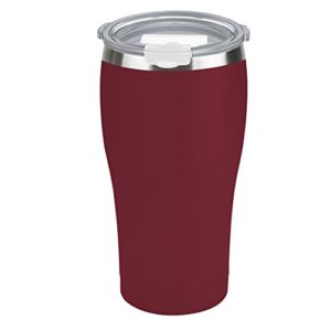 tahoe trails trails 16 oz stainless steel tumbler vacuum insulated double wall travel cup with lid, chili pepper