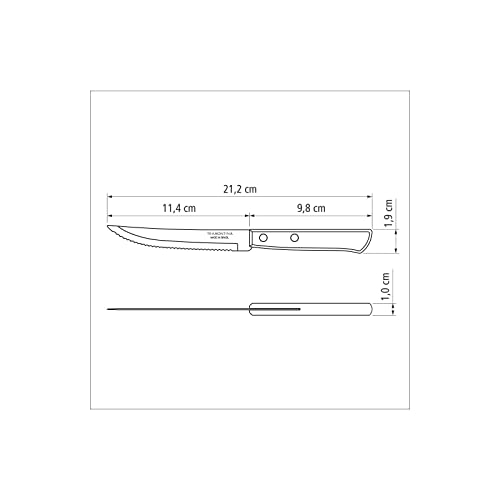 Tramontina Knives Set, Stainless Steel, Red, 30 x 30 x 30 cm