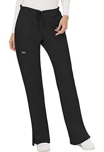 Scrubs for Women Workwear Revolution, Drawstring Scrub Pants, Soft Stretch WW120, M, Black