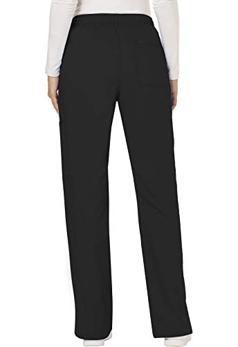 Scrubs for Women Workwear Revolution, Drawstring Scrub Pants, Soft Stretch WW120, M, Black