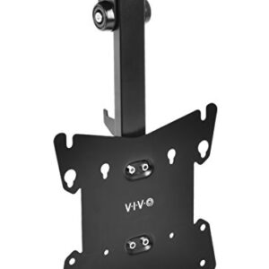 VIVO Black Manual Flip Down Mount Folding Pitched Roof Ceiling Mounting for Flat TV & Monitors 17" to 37" (MOUNT-M-FD37B)