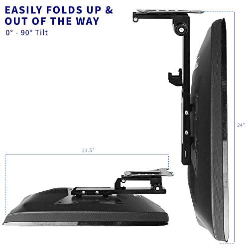 VIVO Black Manual Flip Down Mount Folding Pitched Roof Ceiling Mounting for Flat TV & Monitors 17" to 37" (MOUNT-M-FD37B)