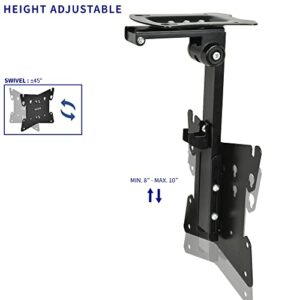 VIVO Black Manual Flip Down Mount Folding Pitched Roof Ceiling Mounting for Flat TV & Monitors 17" to 37" (MOUNT-M-FD37B)