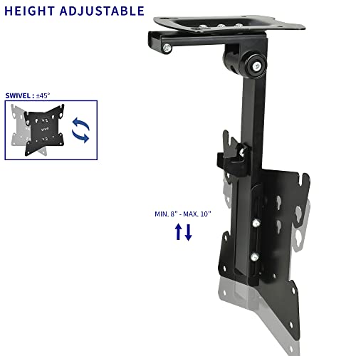 VIVO Black Manual Flip Down Mount Folding Pitched Roof Ceiling Mounting for Flat TV & Monitors 17" to 37" (MOUNT-M-FD37B)