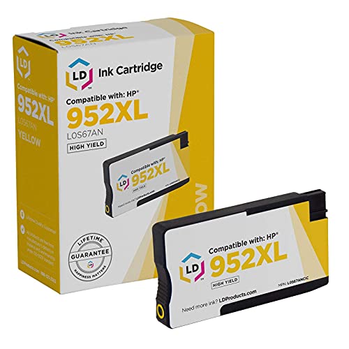 LD Products Compatible Replacements for HP 952XL Ink Cartridges 952 XL High Yield (Yellow) for use in for OfficeJet: 7740, 8702, 8715 and OfficeJet Pro: 7740, 8210, 8216, 8218, 8710, 8714, 8716, 8717