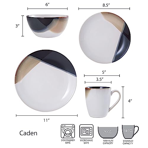 Gourmet Basics by Mikasa Caden 16-Piece Dinnerware Set, Service for 4 - ,Assorted