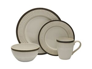 pfaltzgraff promenade column 16-piece stoneware dinnerware set, service for 4