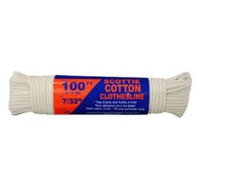 #7 7/32" x 100 ft Scottie Cotton Clothesline White