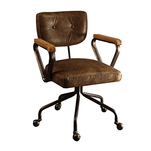 ACME Hallie Executive Office Chair - 92410 - Vintage Whiskey Top Grain Leather