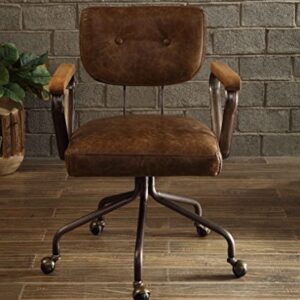 ACME Hallie Executive Office Chair - 92410 - Vintage Whiskey Top Grain Leather