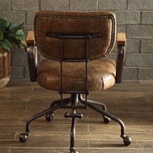 ACME Hallie Executive Office Chair - 92410 - Vintage Whiskey Top Grain Leather