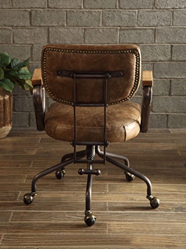 ACME Hallie Executive Office Chair - 92410 - Vintage Whiskey Top Grain Leather