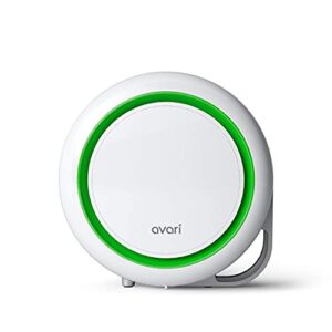 AVARI™ 525 Green Desktop Personal Air Purifier for Filtering Personal Breathing Zone. Ultra Quiet Electro-Static Filters to 0.1 Micron