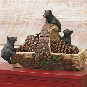 Black Bear & Log Basket