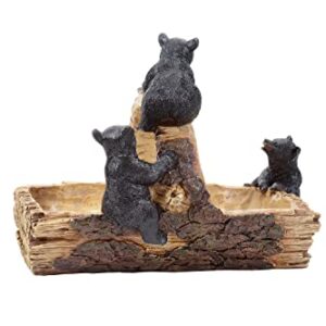 Black Bear & Log Basket