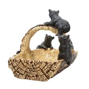 Black Bear & Log Basket